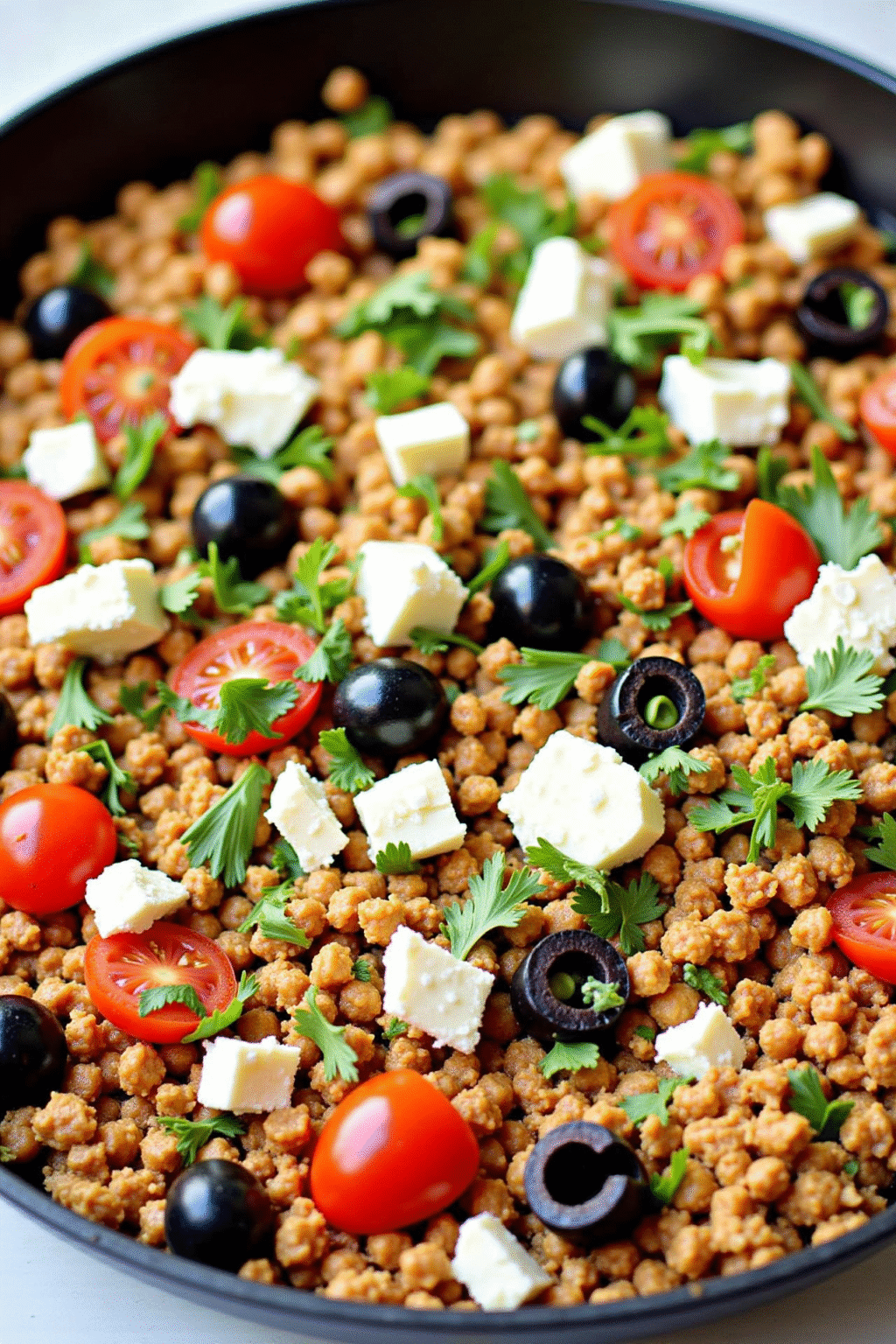 Mediterranean Keto Delight: A Flavor-Packed Ground Chicken Skillet with ...