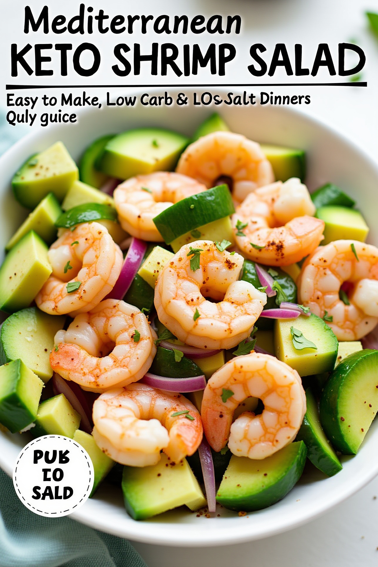 Mediterranean Keto Shrimp Salad: A Zesty, Low-Carb, Low-Salt Dinner ...