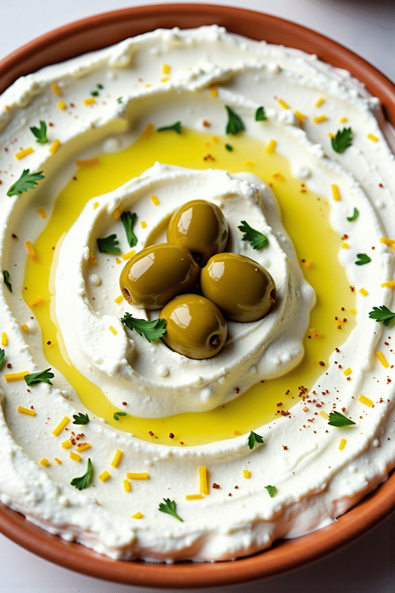 Cloud-Like Whipped Ricotta & Olive Dip: A Gourmet Appetizer in Minutes ...
