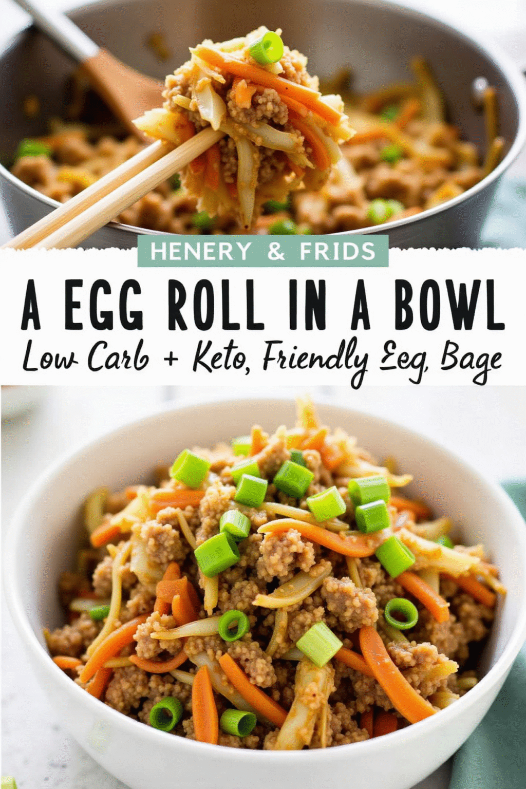 Low-Carb, One-Pan Egg Roll in a Bowl: A Quick Skillet Sensation - Olive ...